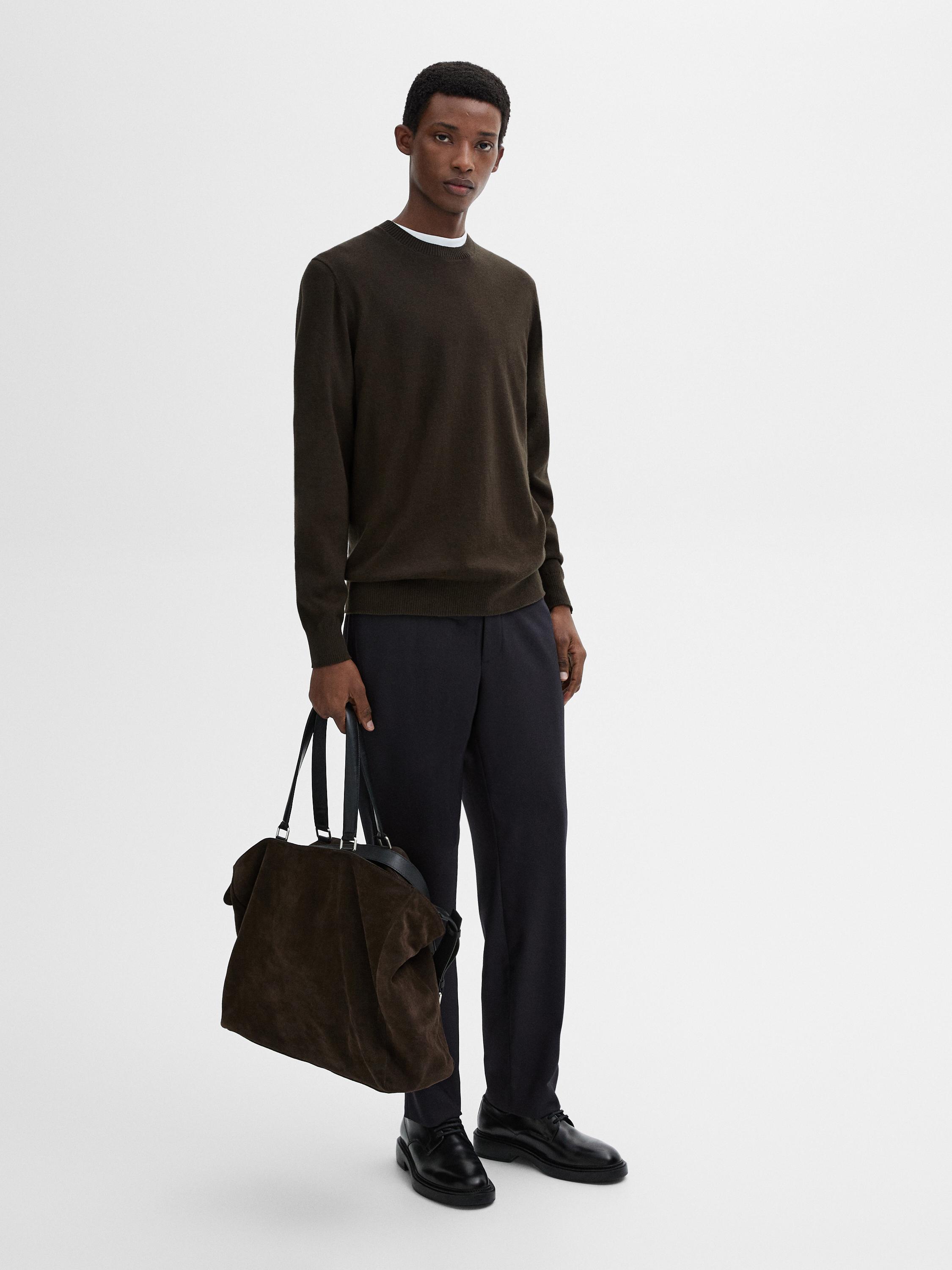 Cotton blend knit sweater - Black | ZARA United States Cotton blend knit sweater - Black | ZARA United States