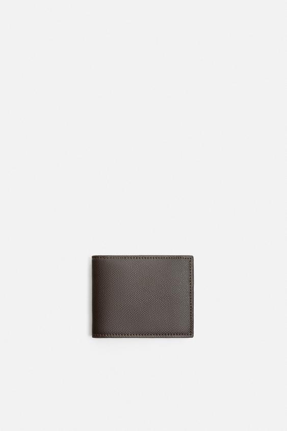 TEXTURED WALLET - Brown | ZARA Australia