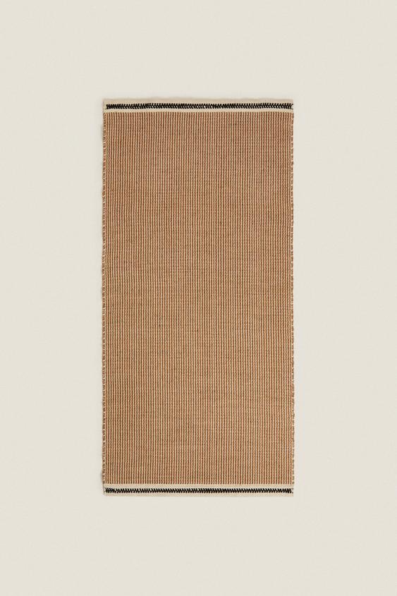 STRIPED JUTE AREA RUG - Light beige | ZARA Canada