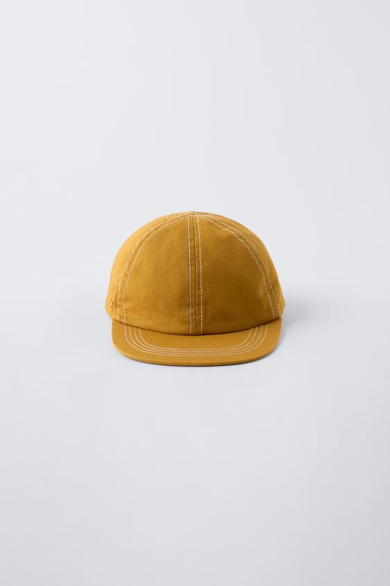 TOPSTITCHED CAP - Mustard | ZARA Australia