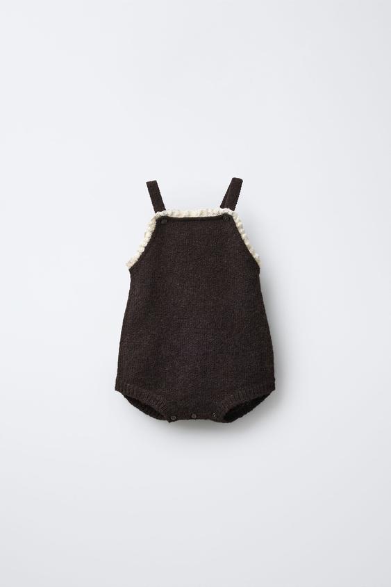 PELELE PUNTO PUNTILLA CON LANA - Marrón | ZARA Chile