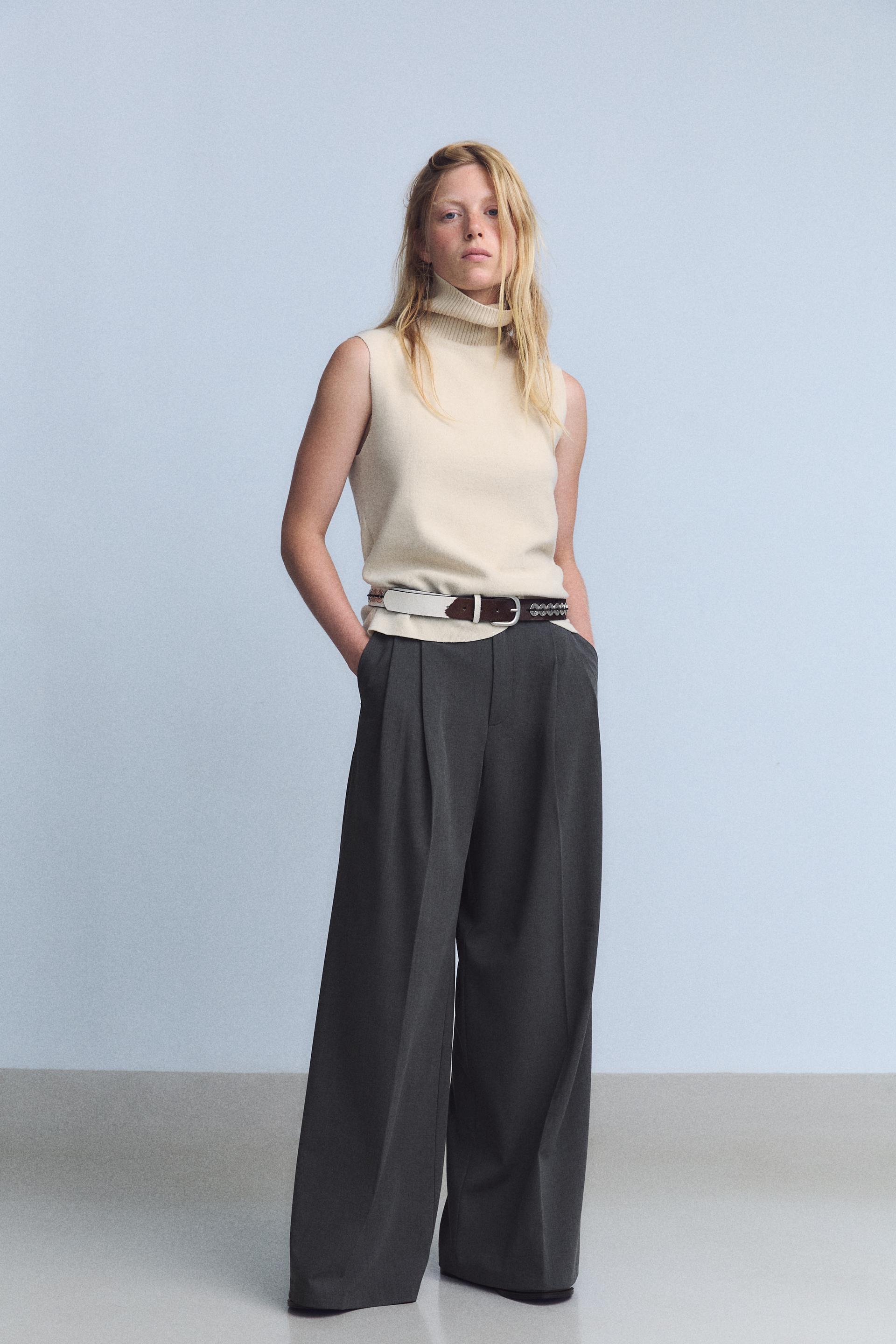 ΤΟΠ SOFT ΜΕ ΟΡΘΙΟ ΓΙΑΚΑ - Σκούρο ανθρακί | ZARA Greece / Ελλαδα