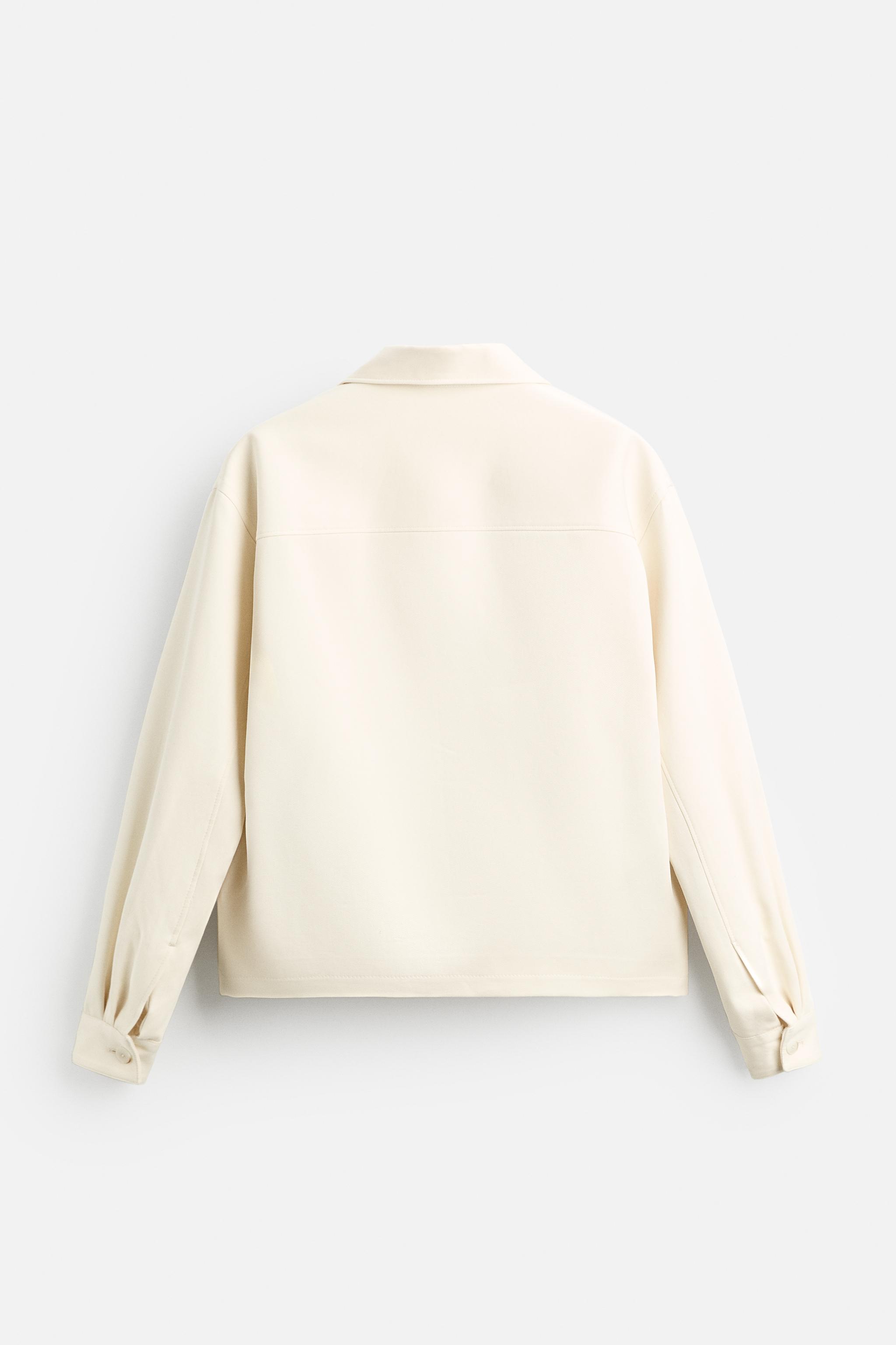 POCKET OVERSHIRT - Ecru | ZARA United States POCKET OVERSHIRT - Ecru | ZARA United States