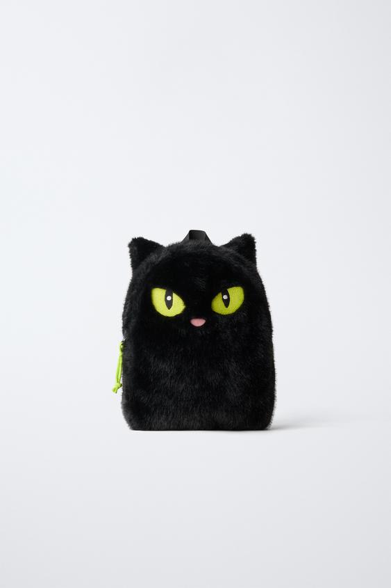 HALLOWEEN FAUX FUR CAT BACKPACK - Black | ZARA Canada