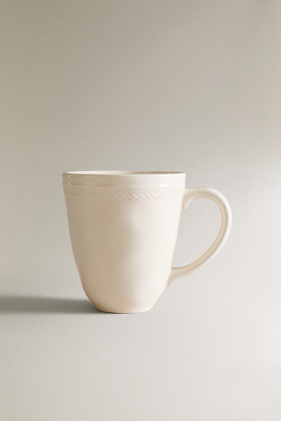 CHAIN EARTHENWARE MUG - Blanco | ZARA Estados Unidos de América ...