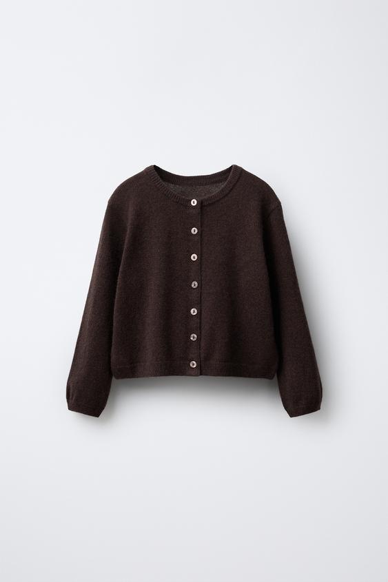 CASHMERE CARDIGAN - Chocolate | ZARA Ireland