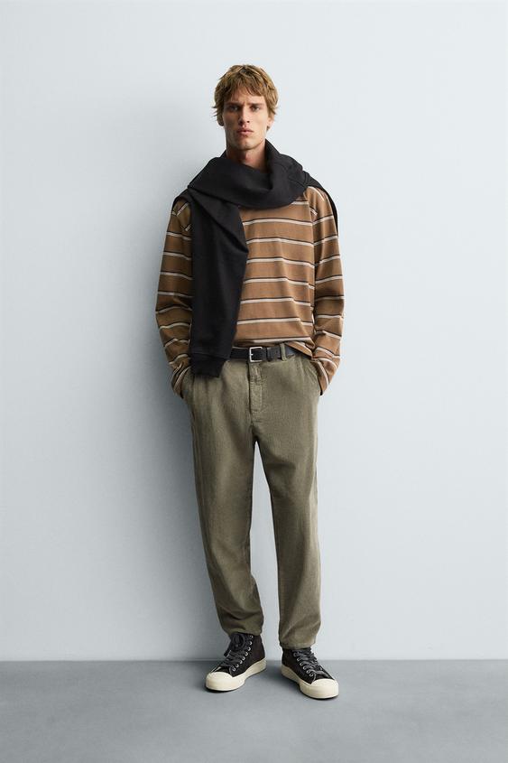 PANTALÓN CARROT FIT PANA - Khaki claro | ZARA Chile