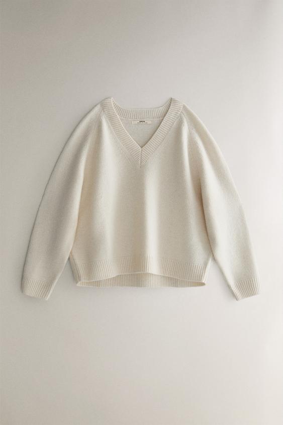 CASHMERE SWEATER - Ecru | ZARA United Kingdom