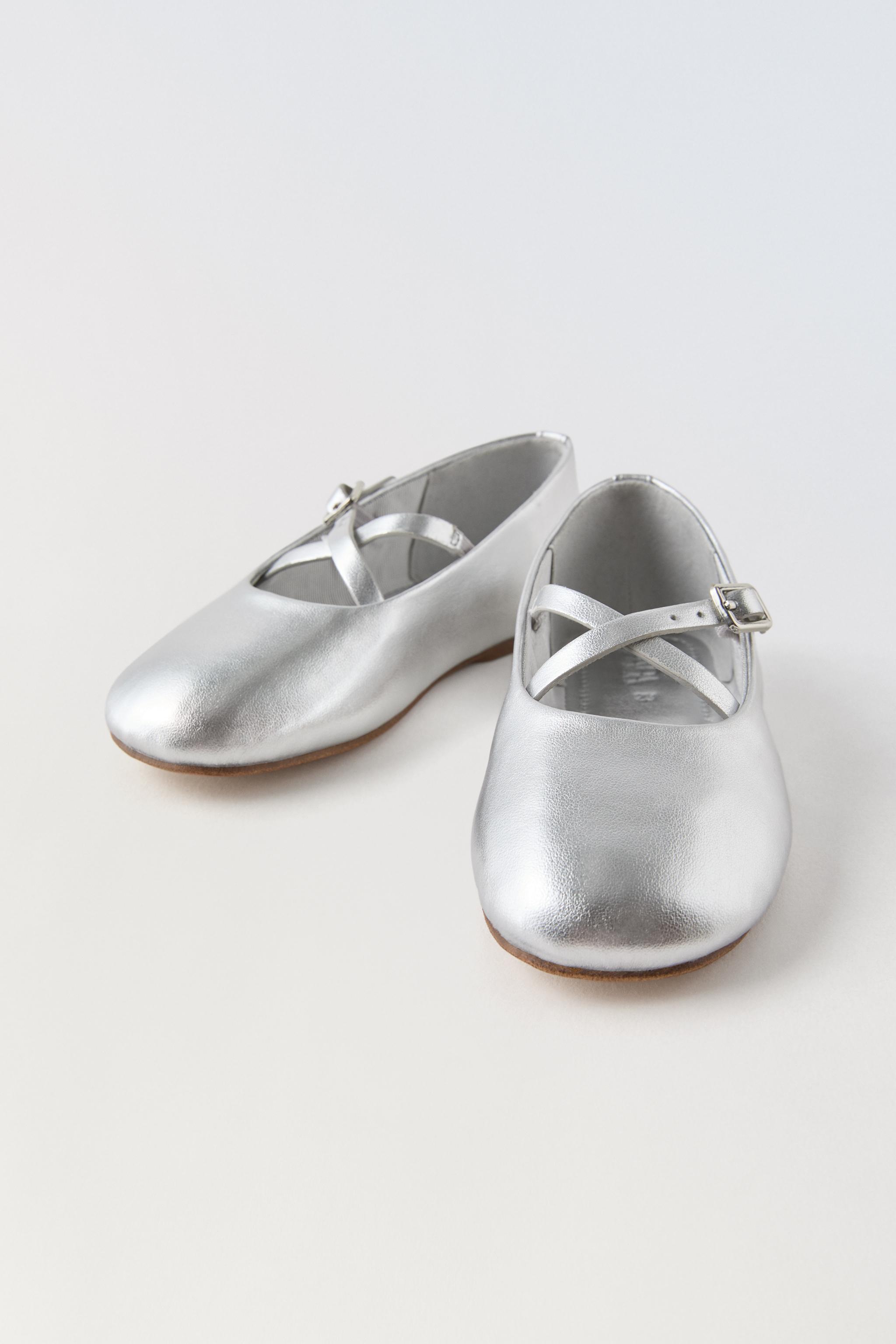 METALLIC BALLERINAS - Silver | ZARA New Zealand METALLIC BALLERINAS - Silver | ZARA New Zealand