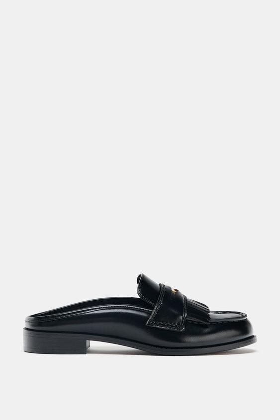 チャンキーソール ミュールローファー - ブラック | ZARA Japan / 日本