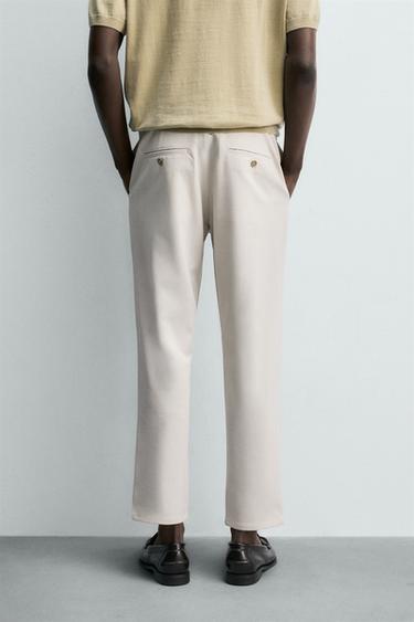 PANTALON CHINO STRUCTURÉ CONFORTABLE - Beige clair | ZARA France