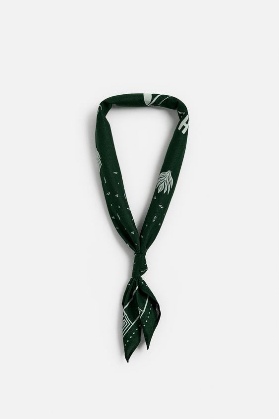 BANDANA ESTAMPADO CONTRASTE - Verde | ZARA Estados Unidos de América ...
