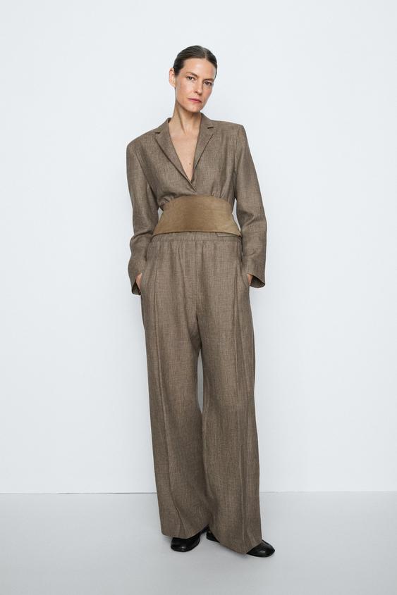 Flecked detail pants - STUDIO - Greenish | ZARA Canada