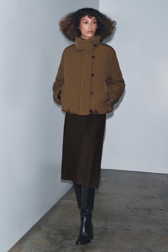 JAKET EMPUK ZW COLLECTION - Chocolate (Cokelat) | ZARA Indonesia