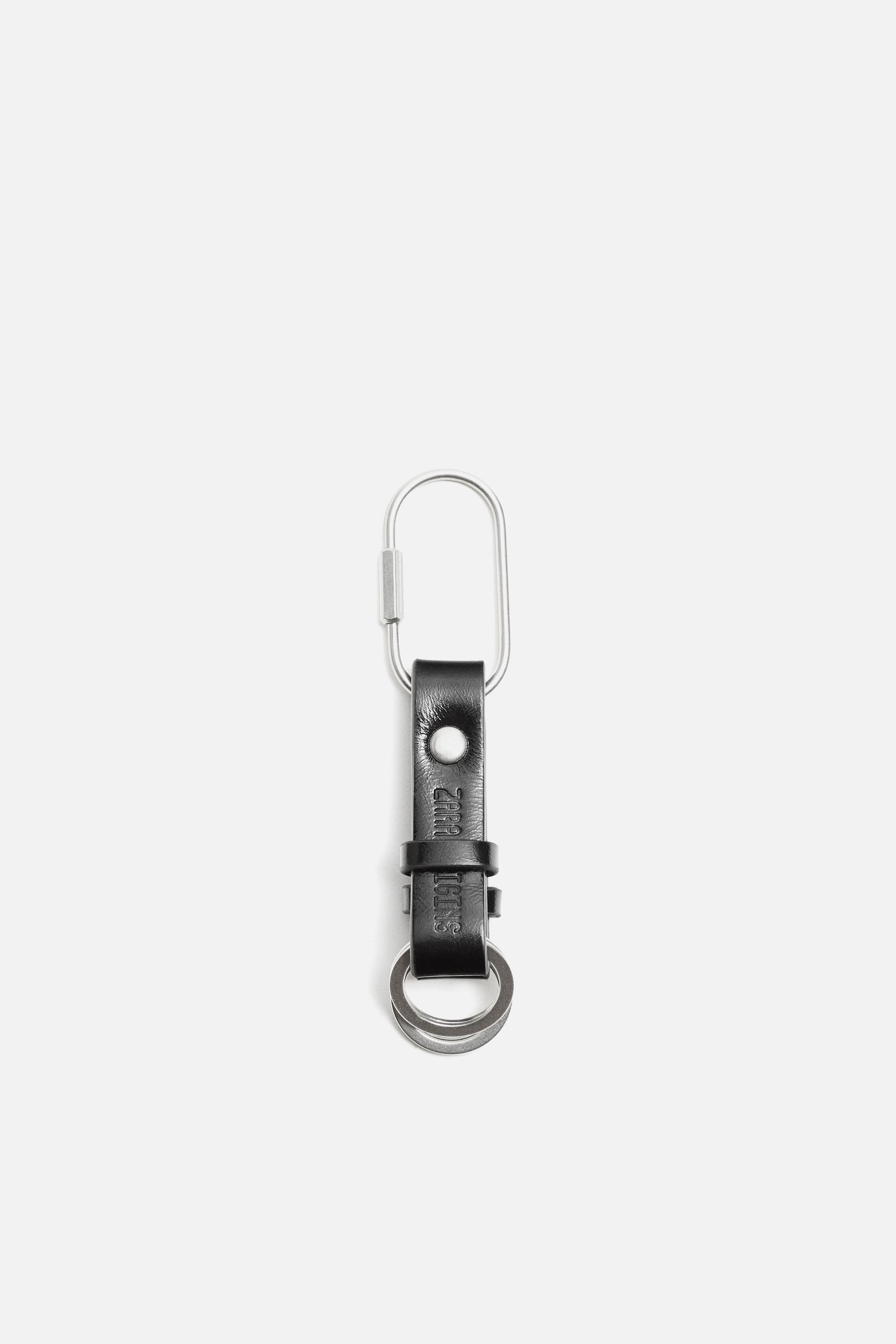 CARABINER LEATHER KEYCHAIN - Black | ZARA Canada