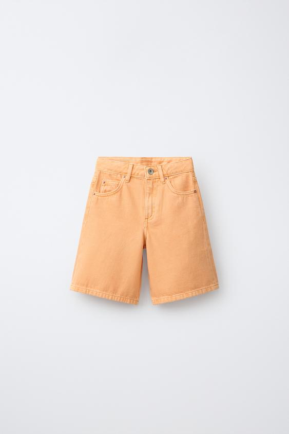 BERMUDA DENIM LARGA - Naranja | ZARA España