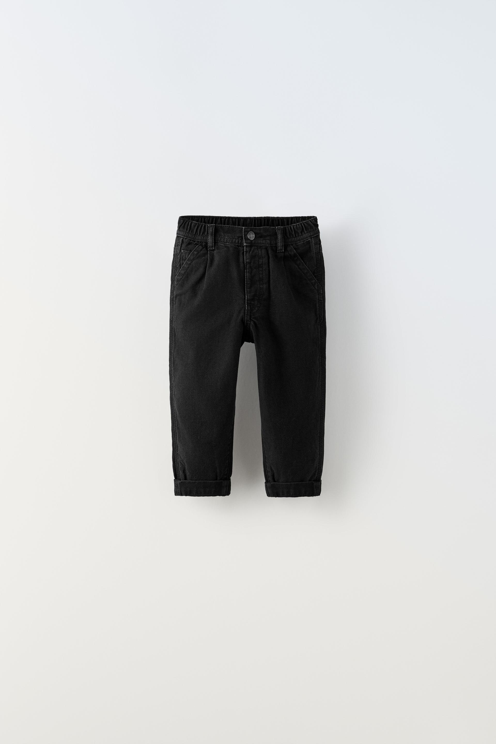 BRUSHED CANVAS JEANS Black ZARA South Africa BRUSHED CANVAS JEANS Black ZARA South Africa