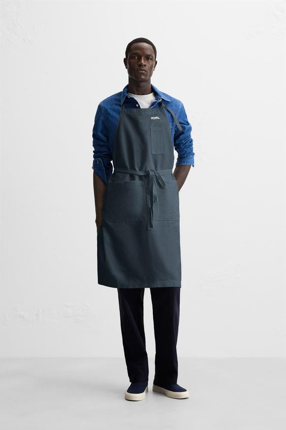 SQIRL APRON WITH POCKETS - Navy blue | ZARA Australia