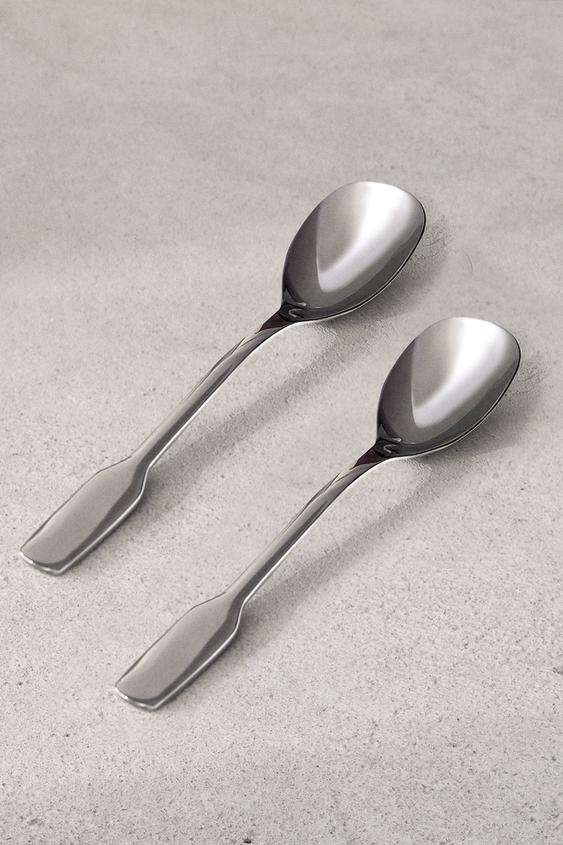 SET OF 2 - SPOON - Steel | ZARA United Kingdom