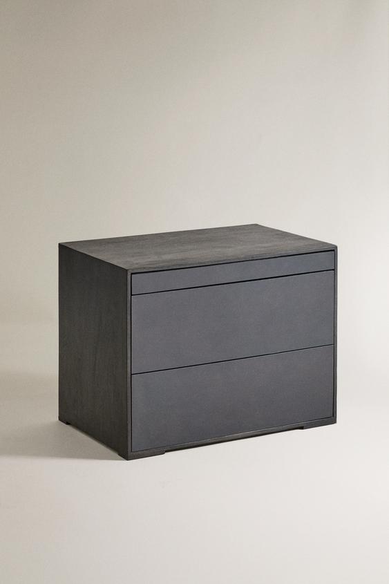 BURÓ MADERA METAL - Negro | ZARA Mexico