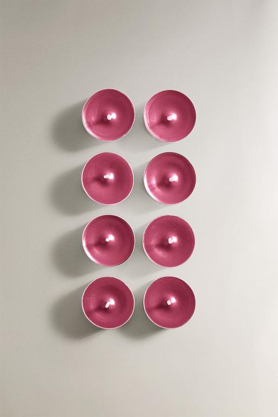 SET OF GINGERBREAD SCENTED TEALIGHTS (SET OF 8) - Red | ZARA Ireland
