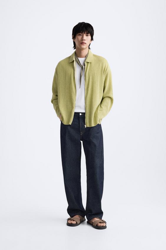 TEXTURED JACKET - Pistachio | ZARA Saudi Arabia