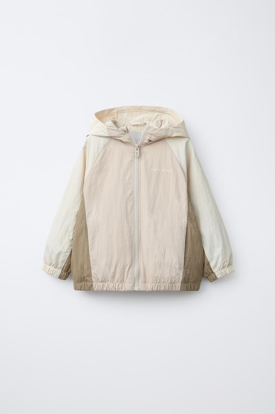 IMPERMEABILE LEGGERO COLOR BLOCK WATER REPELLENT - Beige | ZARA Italia ...