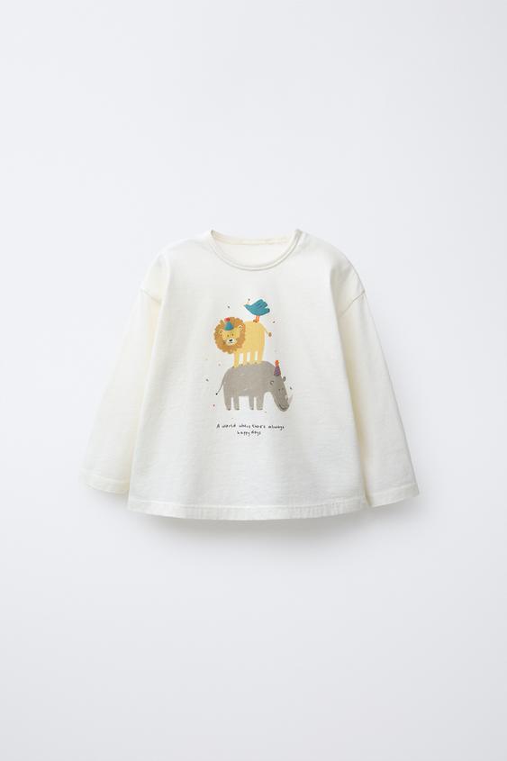 T-SHIRT ANIMAIS - Cru | ZARA Portugal