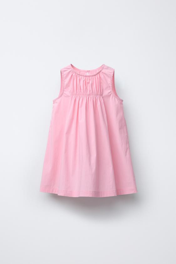 VESTIDO VOLUMEN GOMAS - Rosa | ZARA España