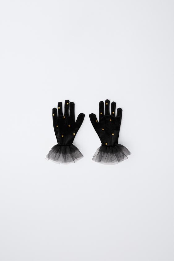 VELVET WITCH COSTUME GLOVES - Black | ZARA Thailand