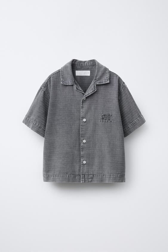 CAMISA ESTRUCTURA EFECTO LAVADO - Gris | ZARA España