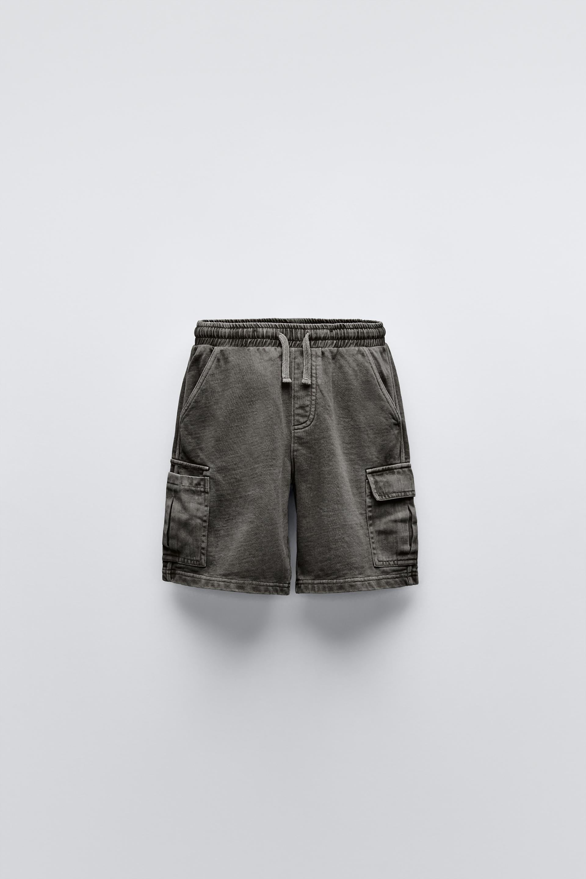 PLUSH CARGO BERMUDAS - Anthracite grey | ZARA Ireland
