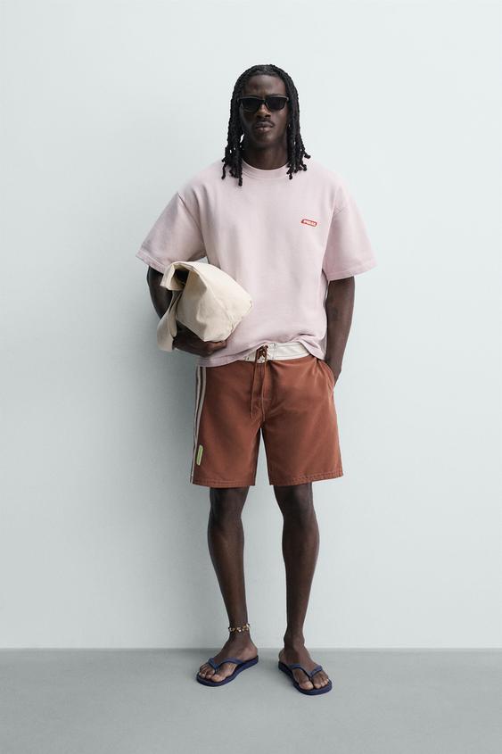 ILGI MAUDYMOSI ŠORTAI „PUKAS SURF X ZARA“ SU JUOSTOMIS - Ruda | ZARA ...