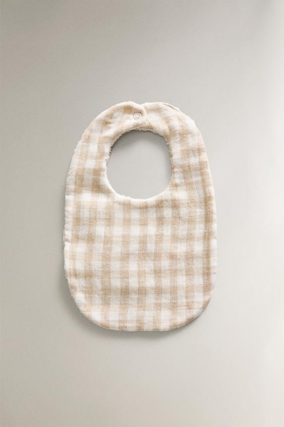 CHILDREN'S CHECK BIB - Light beige | ZARA Turkey