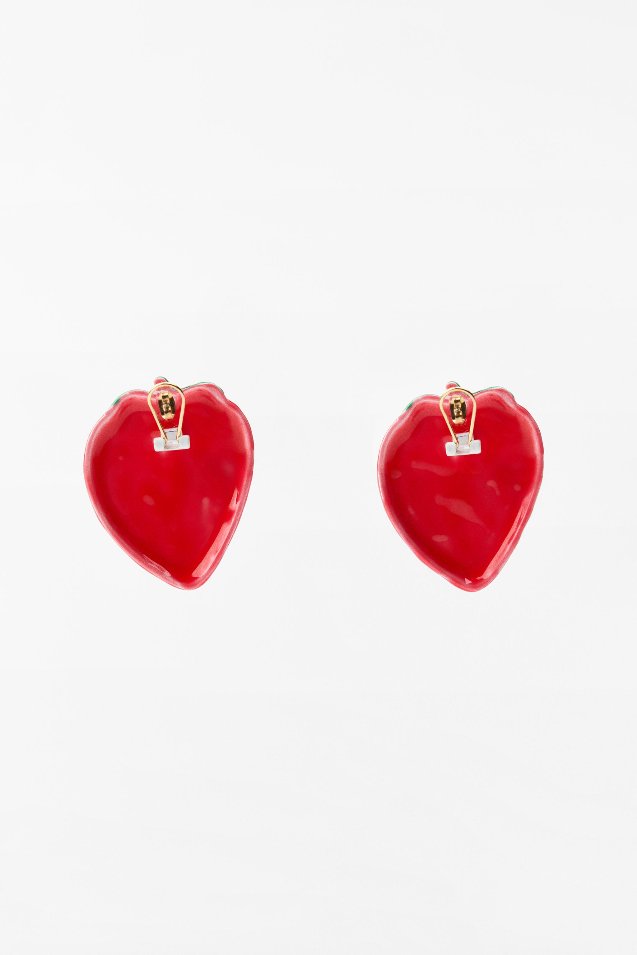 Zara strawberry earrings store