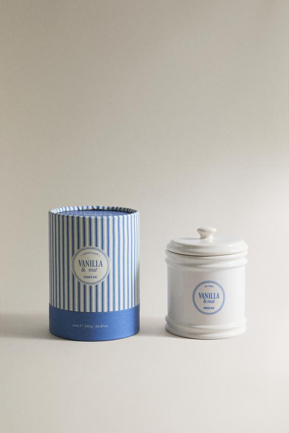 (300 G) VANILLA & NUT SCENTED CANDLE - Ecru / Beige | ZARA Ireland