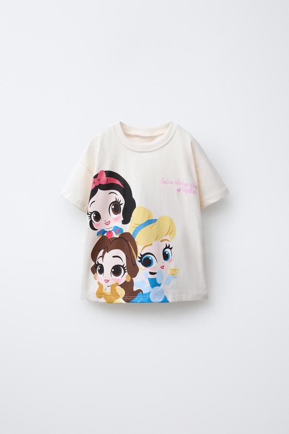 PRINCESS © DISNEY PRINT T-SHIRT - Oyster-white | ZARA Singapore