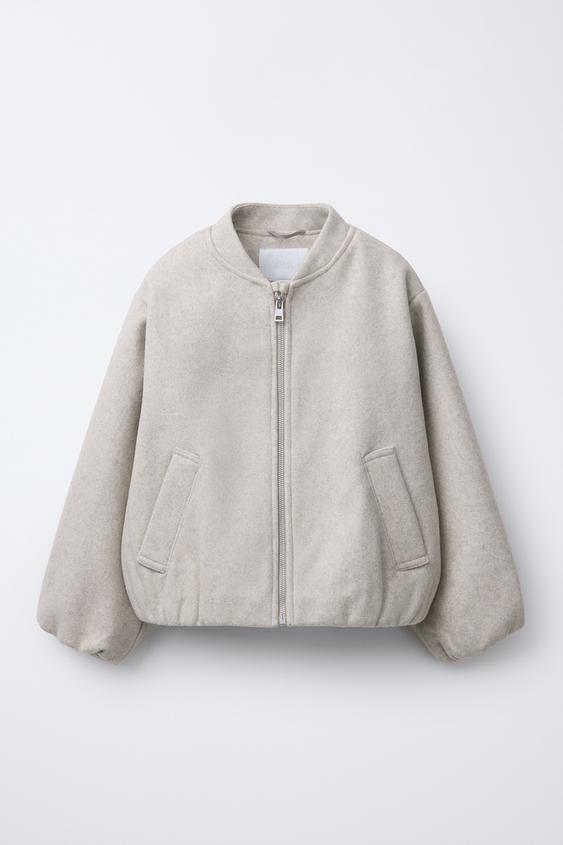 BOMBER SOFT TOUCH - Areia | ZARA Brasil
