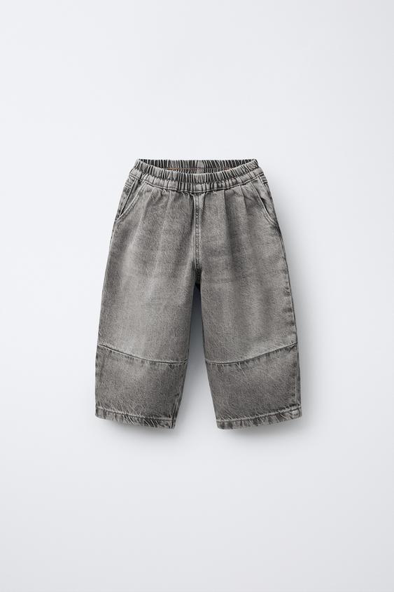 JEANS BALÃO - Cinzento | ZARA Portugal
