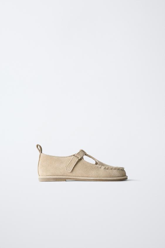 LEATHER SHOES - Ecru White | ZARA Australia