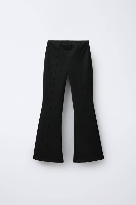 PANTALÓN FLARE LISO - Negro | ZARA Chile