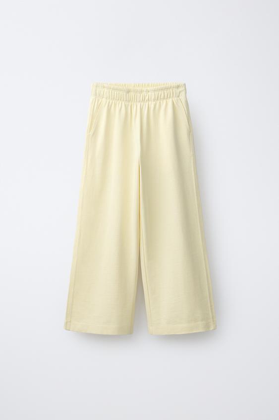 JOGGINGHOSE AUS HEAVY JERSEY MIT WEITEM BEIN - Gelb | ZARA Österreich ...