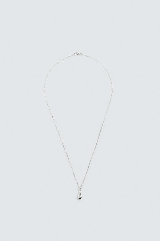 COLAR PENDENTE PEDRA - Prata | ZARA Portugal