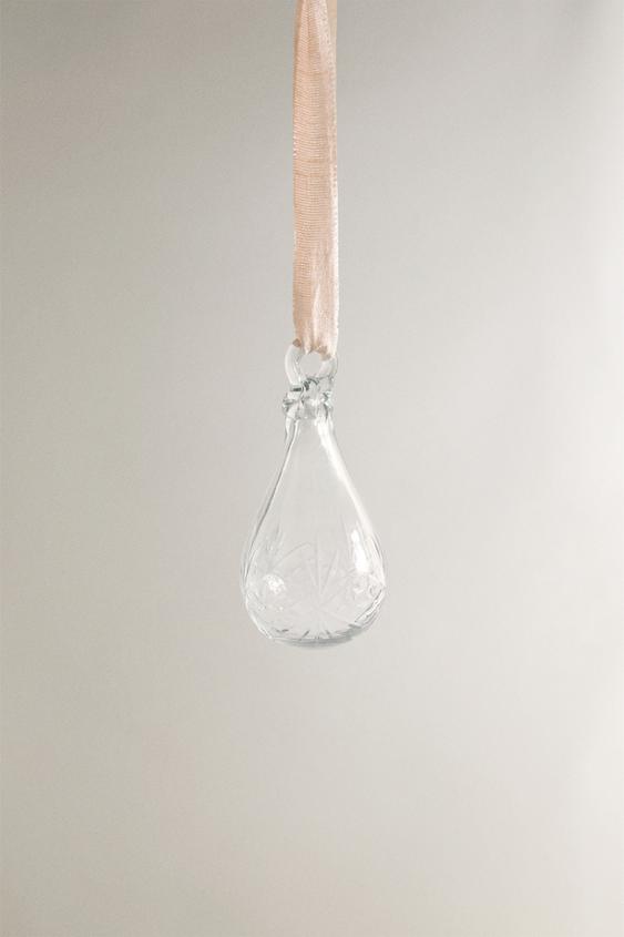 LONG TRANSPARENT CHRISTMAS TREE BAUBLE - 990 | ZARA Ireland
