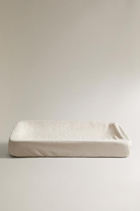 GINGHAM BABY CHANGING MAT COVER - Grey | ZARA Turkey