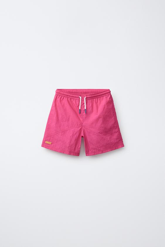 SHORT DE BAIN LOGO 6-14 ANS - Fuchsia | ZARA Suisse / Switzerland