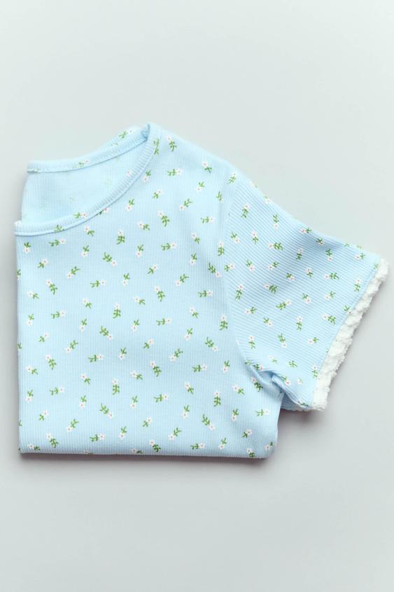 FLORAL RIBBED SET | ZARA Thailand