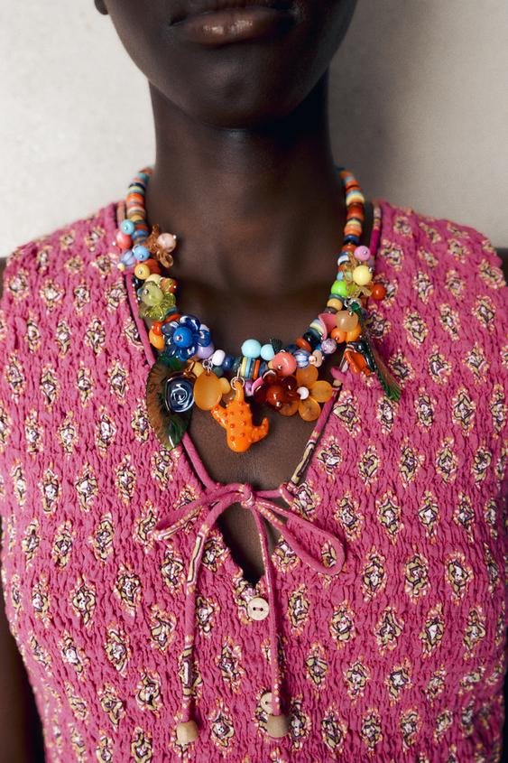 MULTICOLOURED BEAD NECKLACE - Multicoloured | ZARA United Kingdom