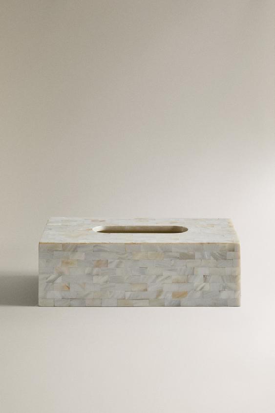 MOTHER-OF-PEARL TISSUE BOX - Light beige | ZARA Canada