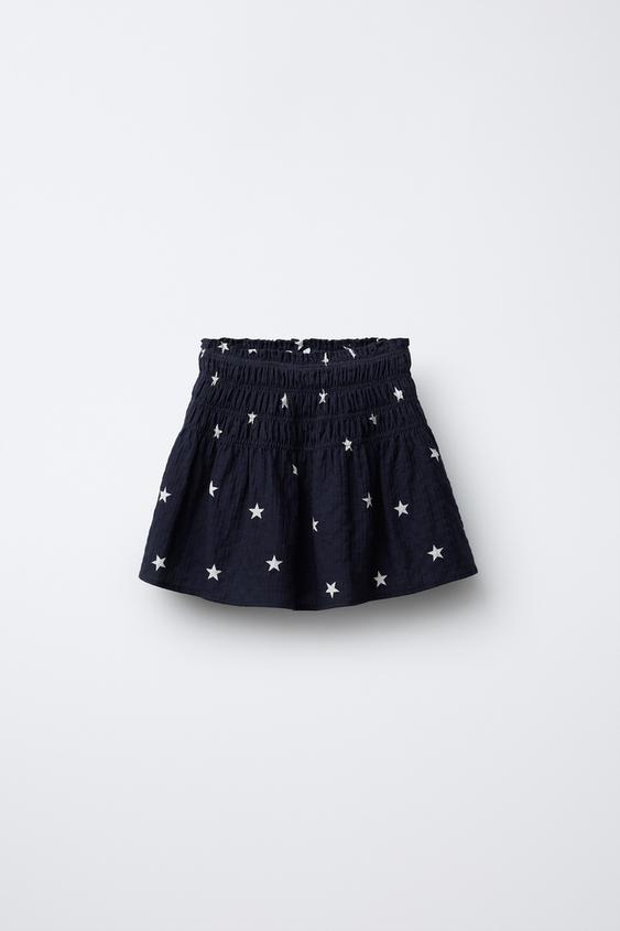 STAR PRINT BERMUDA SKORT - Navy blue | ZARA United Kingdom